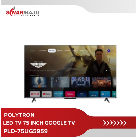 LED TV 75 Inch Polytron Google TV 4K UHD PLD-75UG5959